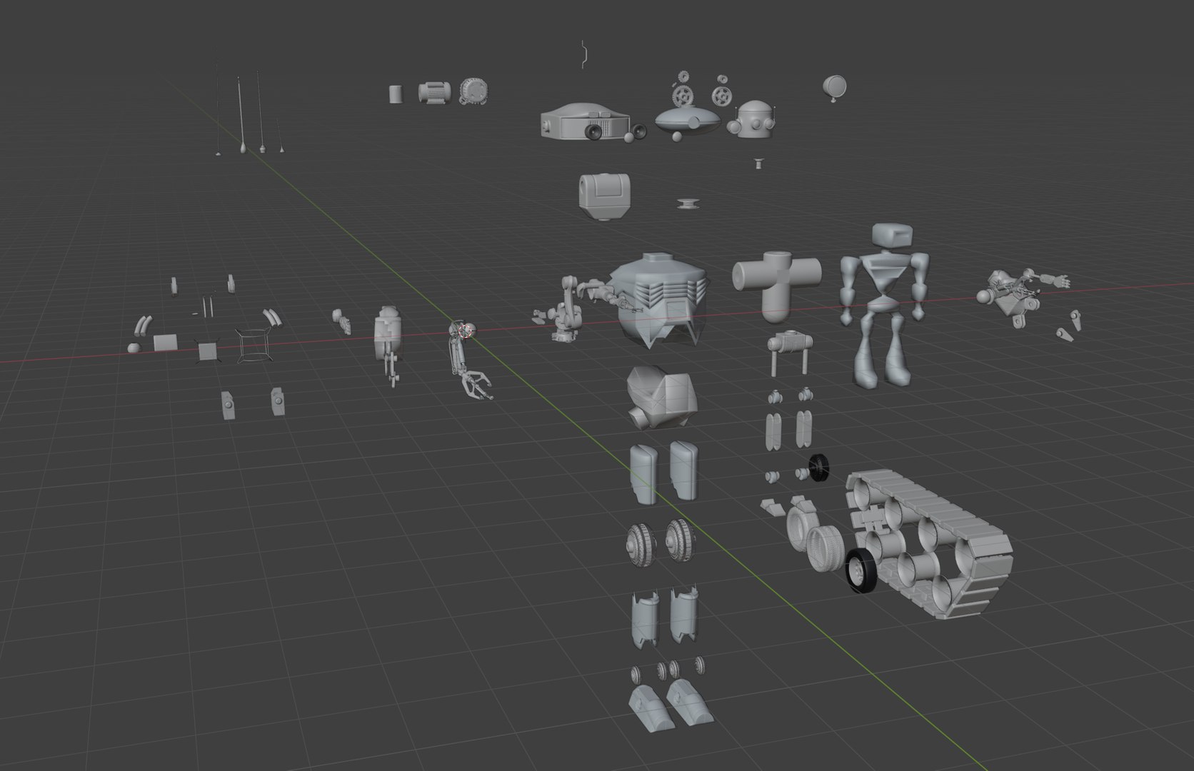 3D Hard Surface Robot Components Model - TurboSquid 2254057