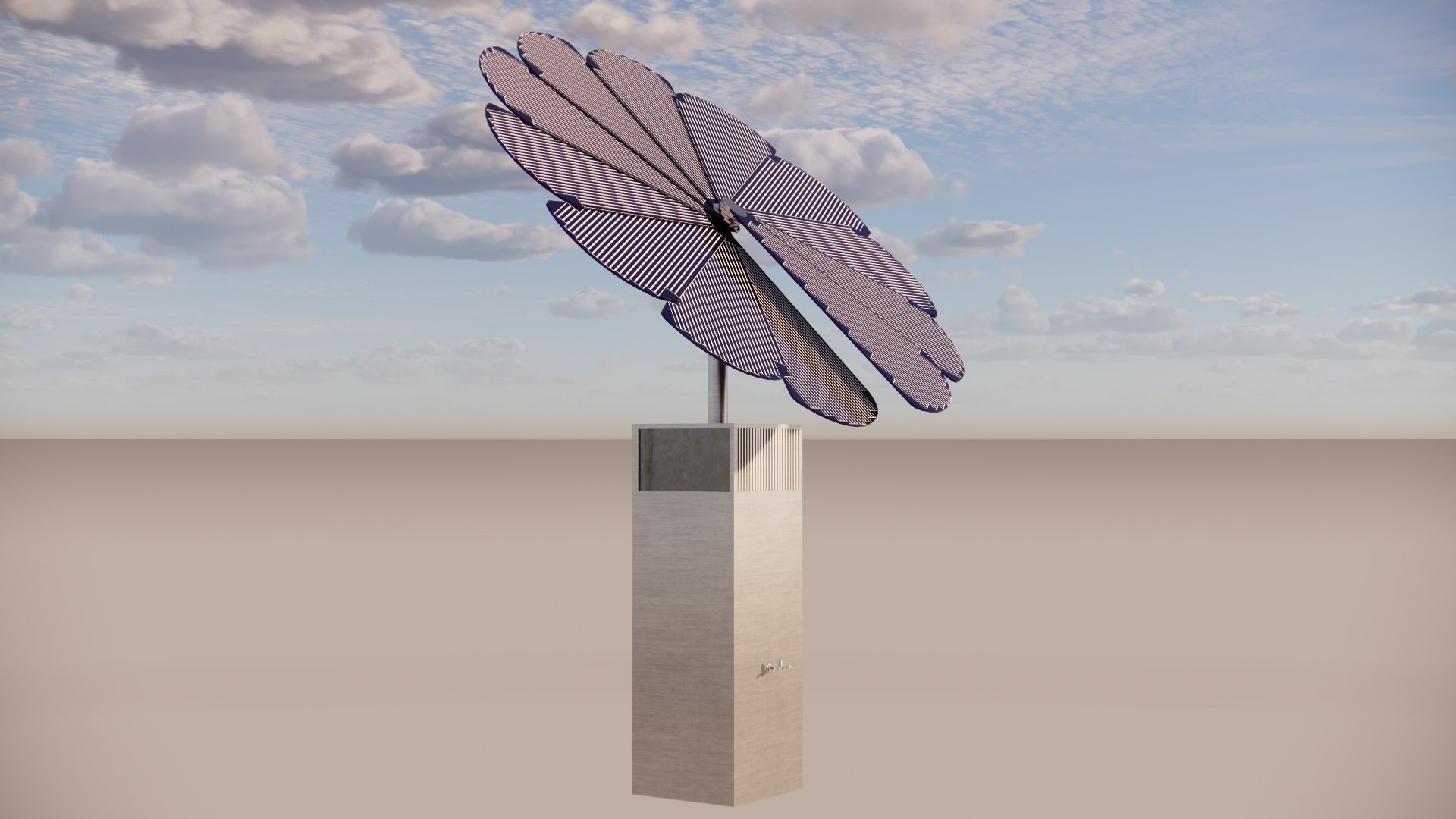 3D Sunflower Solar Panel Model - TurboSquid 2277164