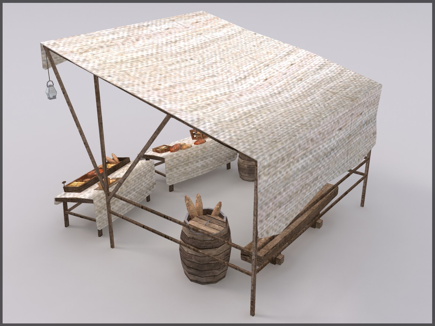 bread stall 3d model