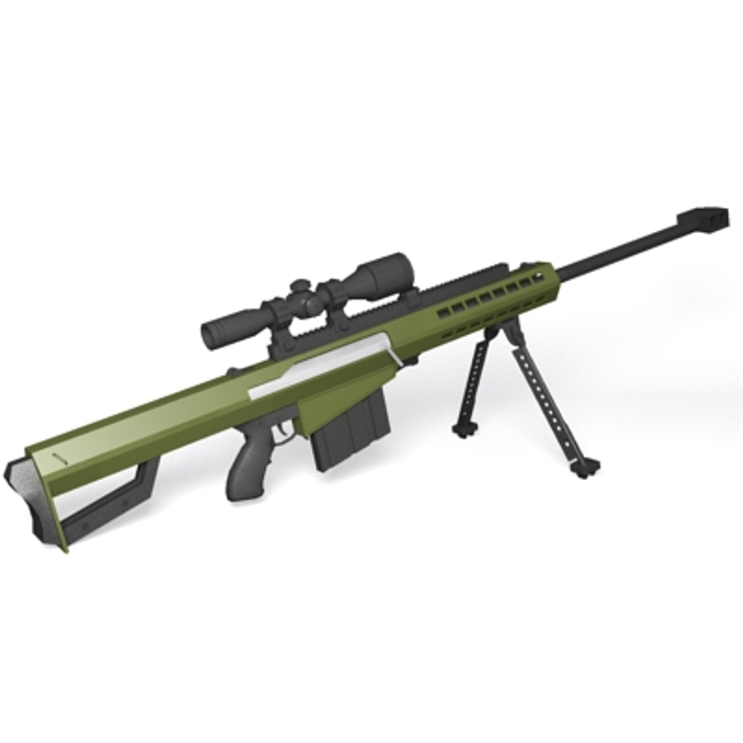 dwg barrett m82 rifle m82a1m