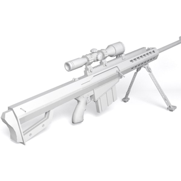 dwg barrett m82 rifle m82a1m