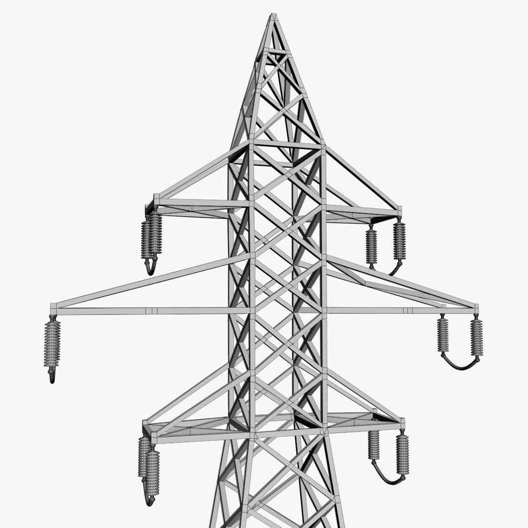 power line 3d model