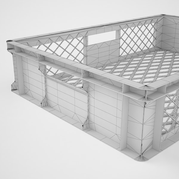 3d model plastic crate