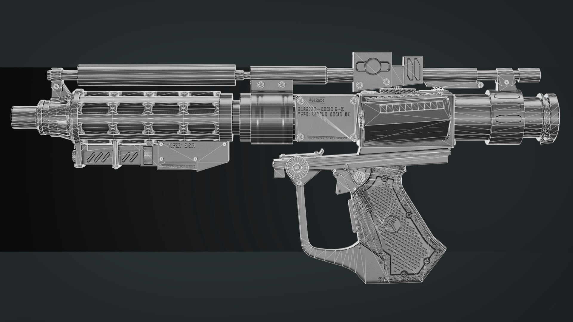 E-5 Star Wars Droid Blaster Rifle 3D Model - TurboSquid 2283453