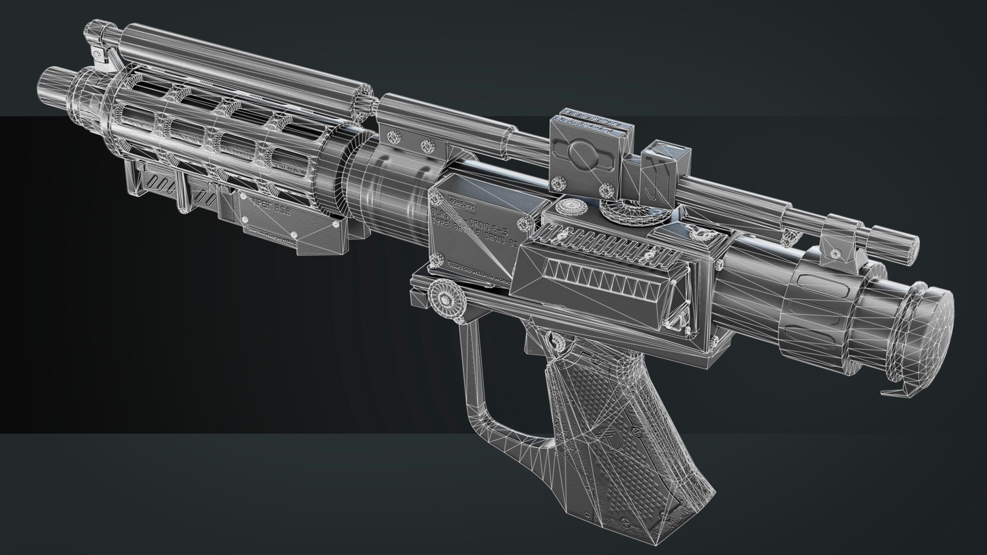 E-5 Star Wars Droid Blaster Rifle 3D Model - TurboSquid 2283453