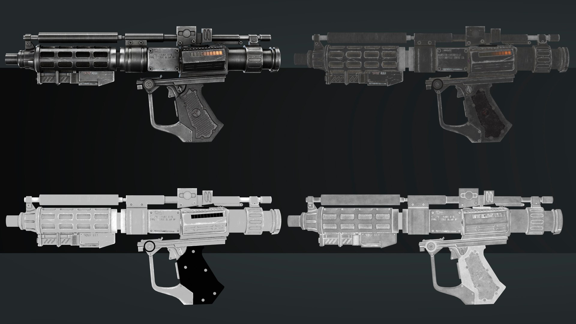 E-5 Star Wars Droid Blaster Rifle 3D Model - TurboSquid 2283453