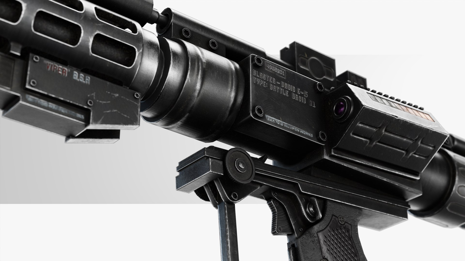 E-5 Star Wars Droid Blaster Rifle 3D Model - TurboSquid 2283453