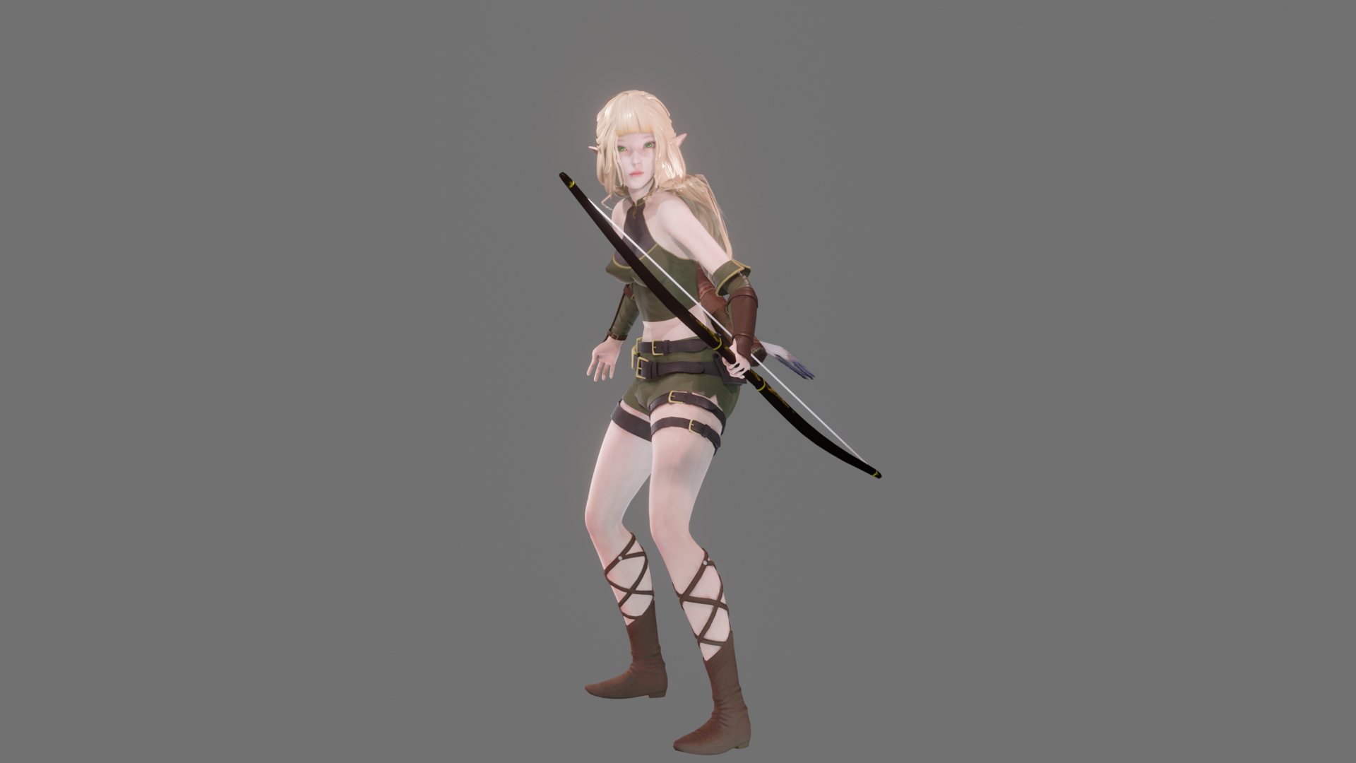 Elf Archer - Realistic Female Character - Blender Cycles Eevee - 69 ...