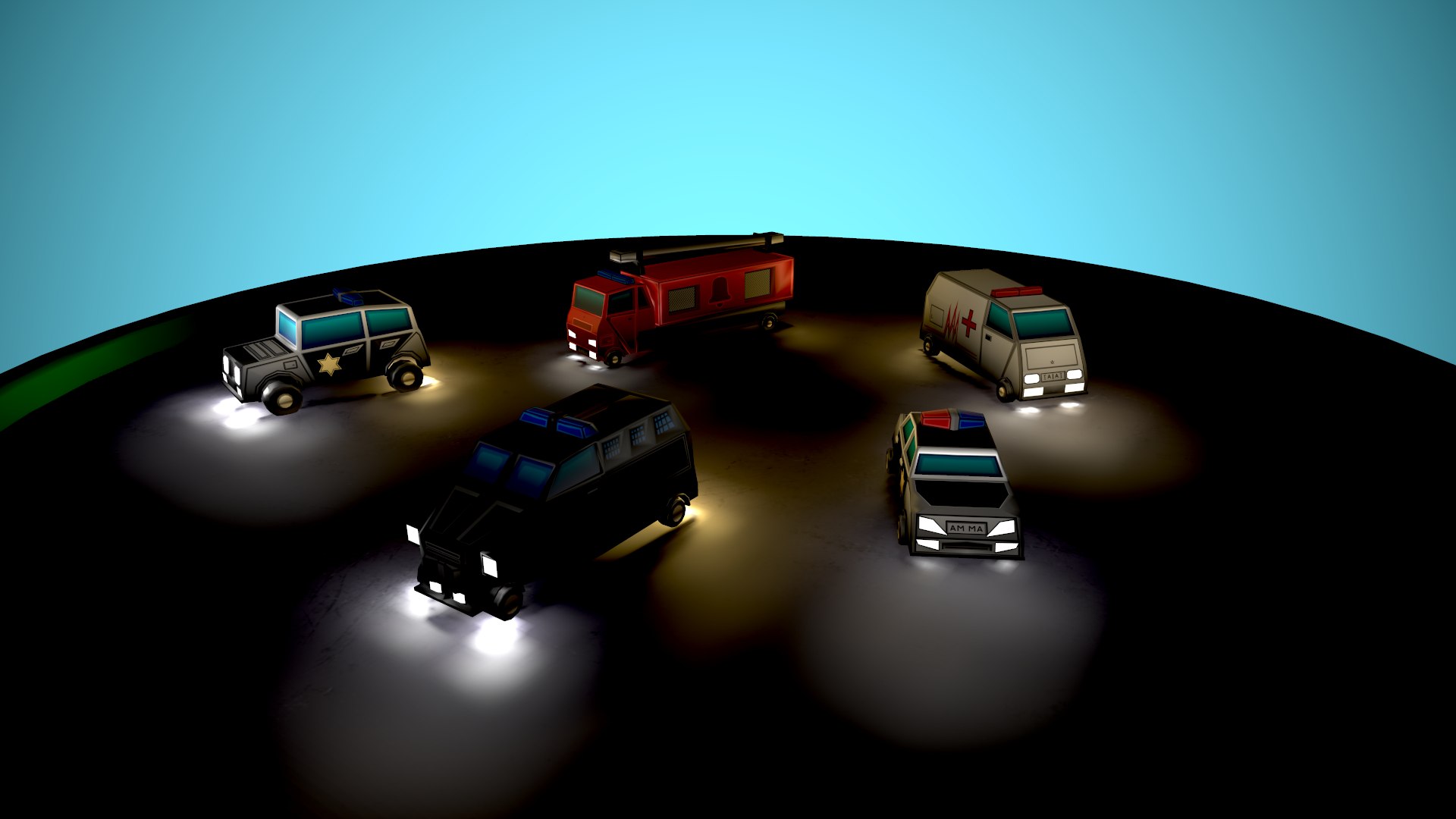 3D Model Emergency Service Vehicles - TurboSquid 1905472