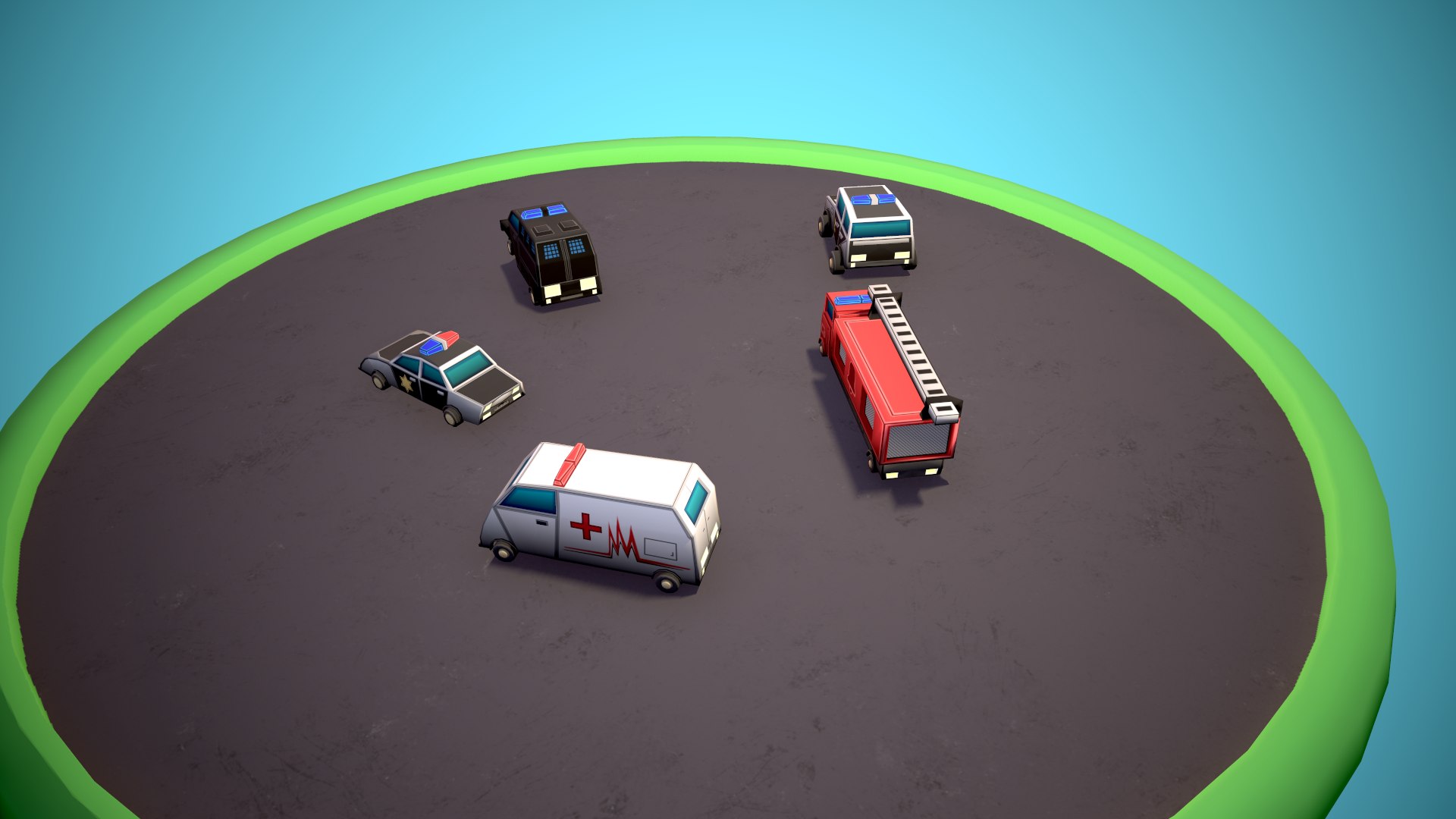 3D Model Emergency Service Vehicles - TurboSquid 1905472