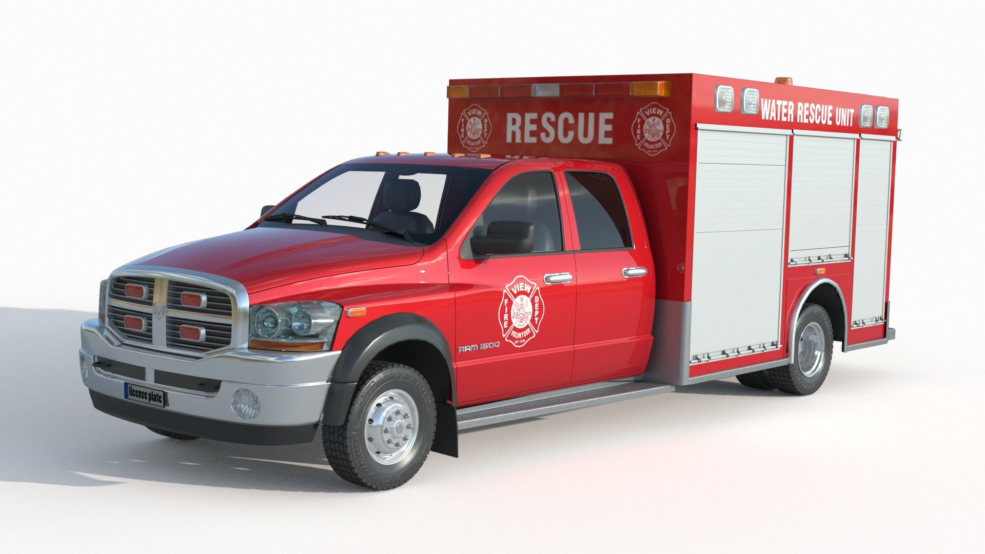 Dodge Ram Fire Model - TurboSquid 1895072