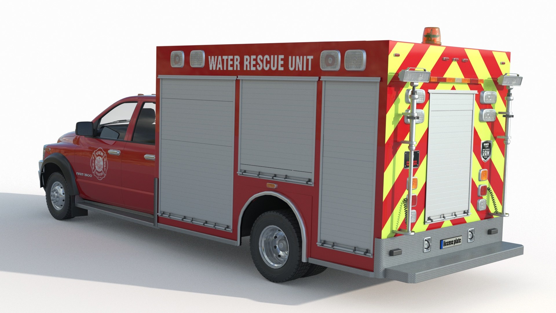 Dodge Ram Fire Model - TurboSquid 1895072