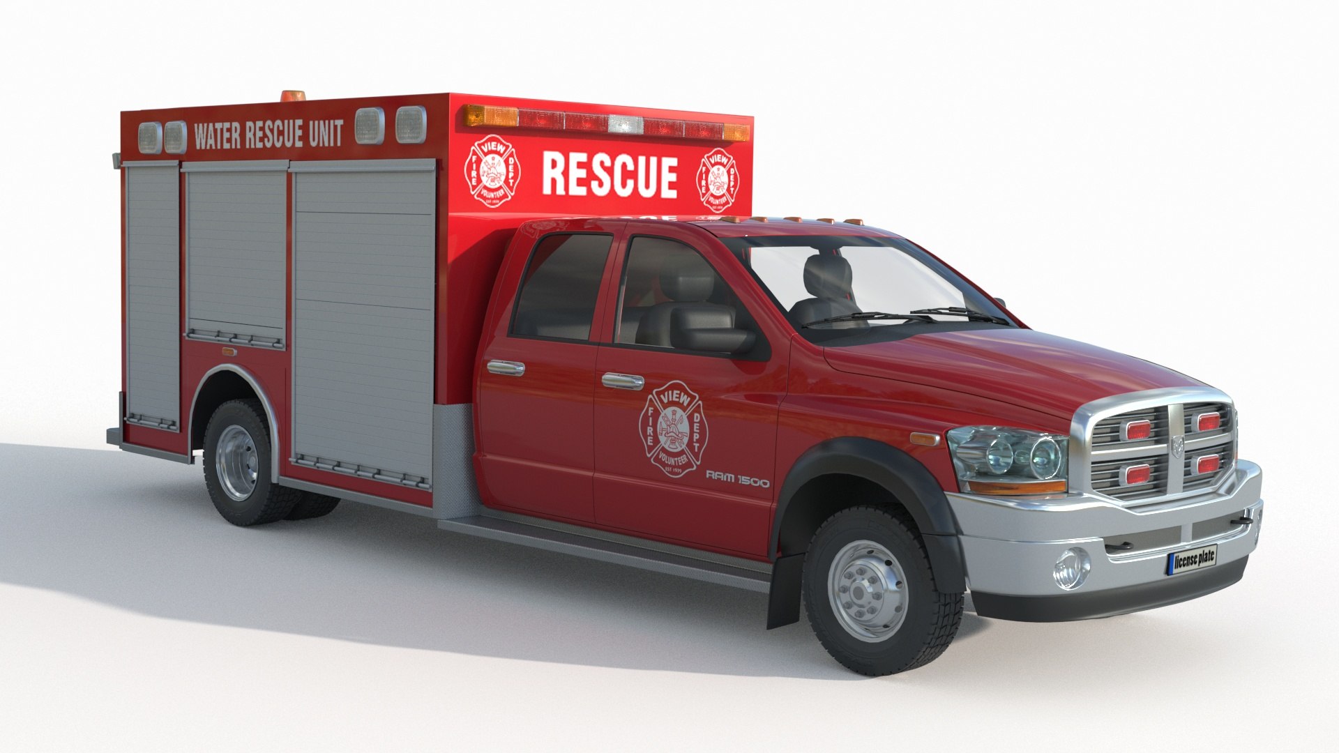 Dodge Ram Fire Model - TurboSquid 1895072