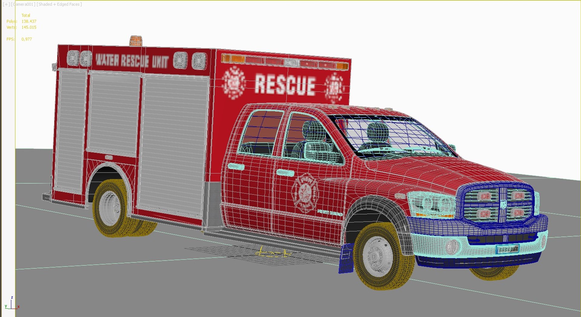 Dodge Ram Fire Model - TurboSquid 1895072