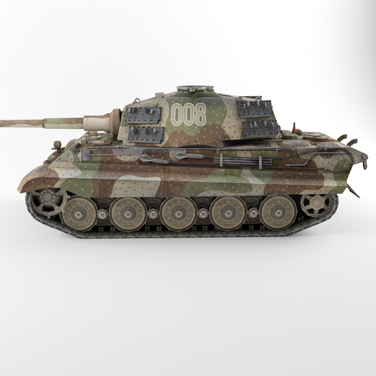 sd tiger ii jagdtiger 3d model