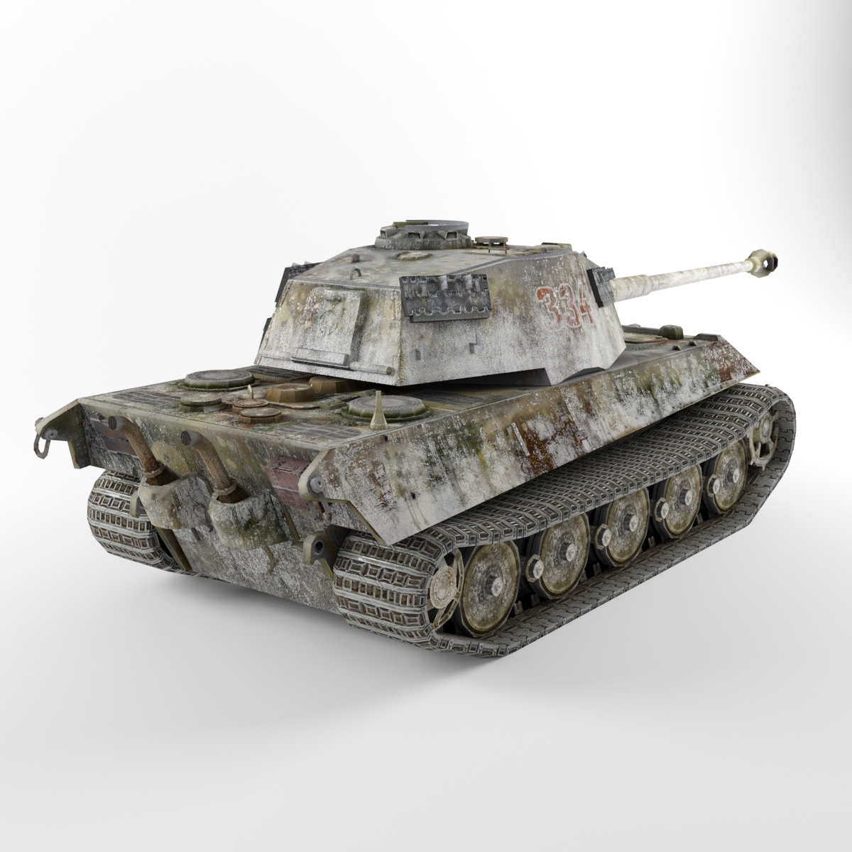 sd tiger ii jagdtiger 3d model