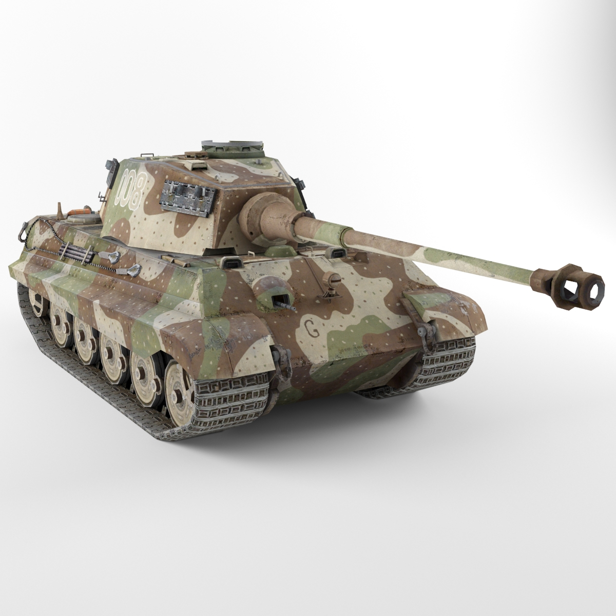 sd tiger ii jagdtiger 3d model