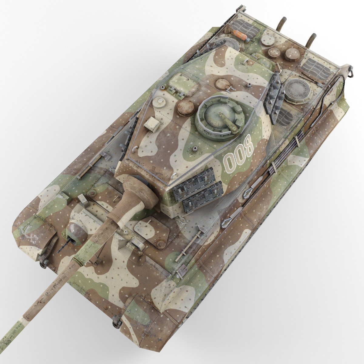 sd tiger ii jagdtiger 3d model
