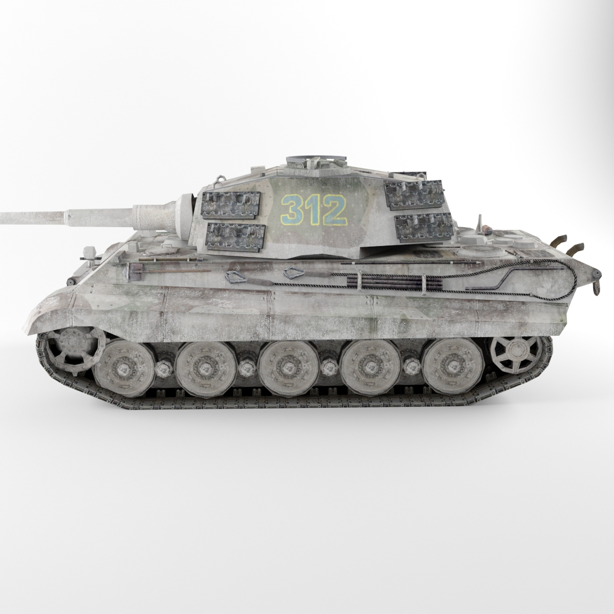 sd tiger ii jagdtiger 3d model