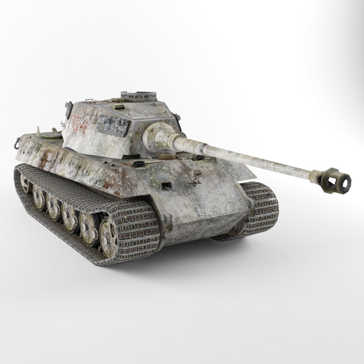 sd tiger ii jagdtiger 3d model