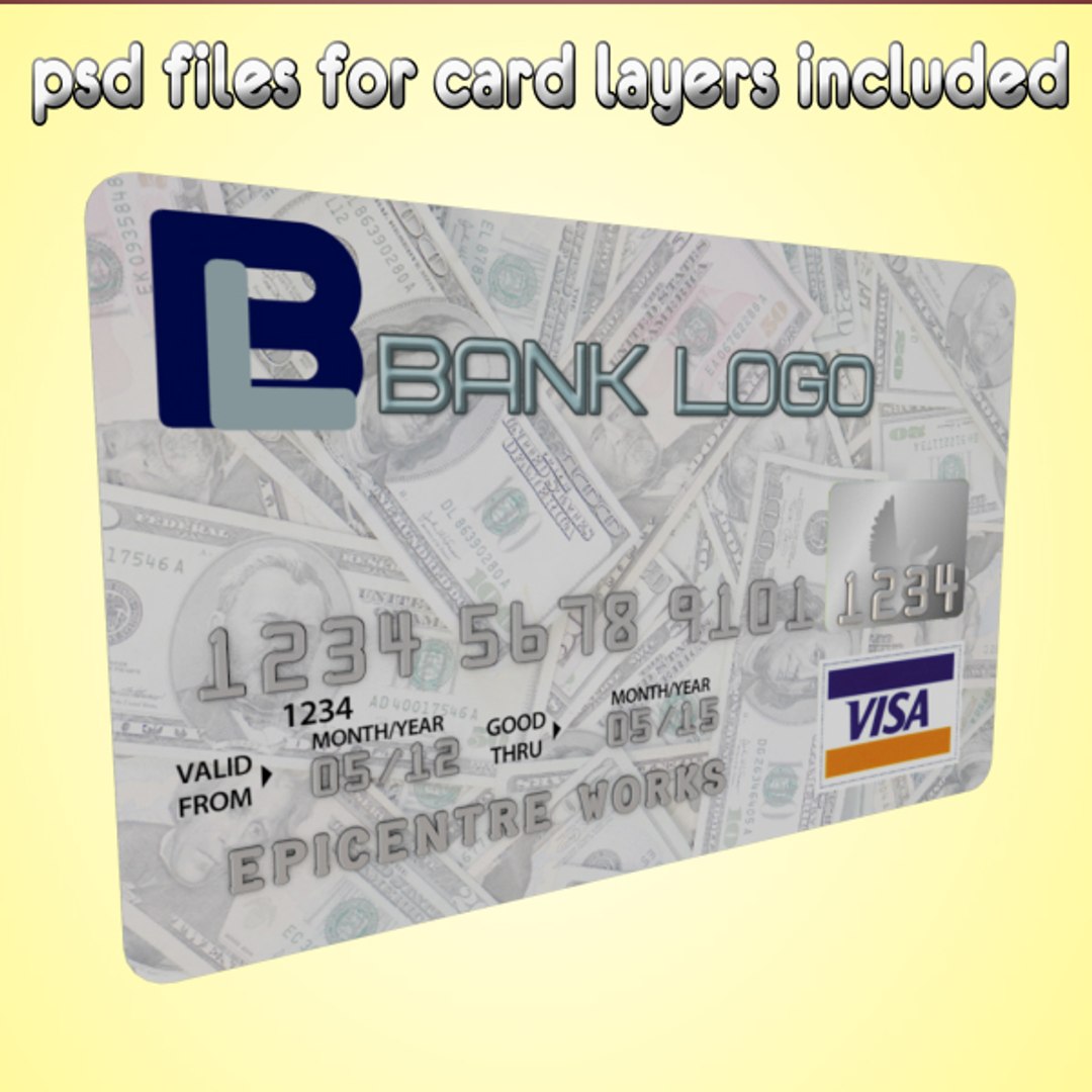 3d plastic credit card