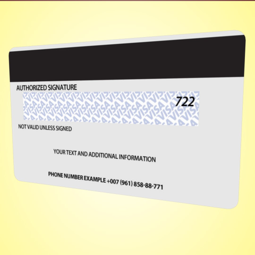 3d plastic credit card