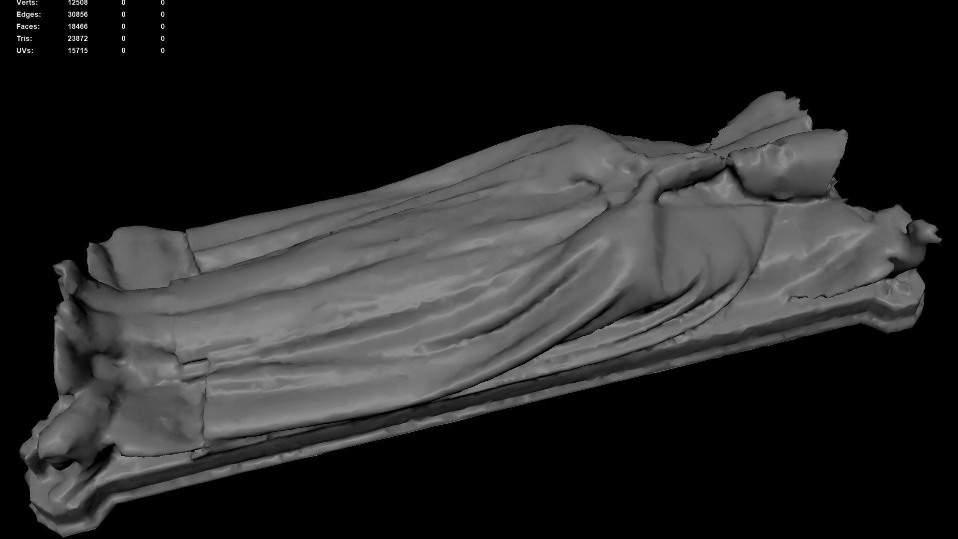 3D Grave Monument Statue Bronze Sculpture Photogrammetry - TurboSquid ...