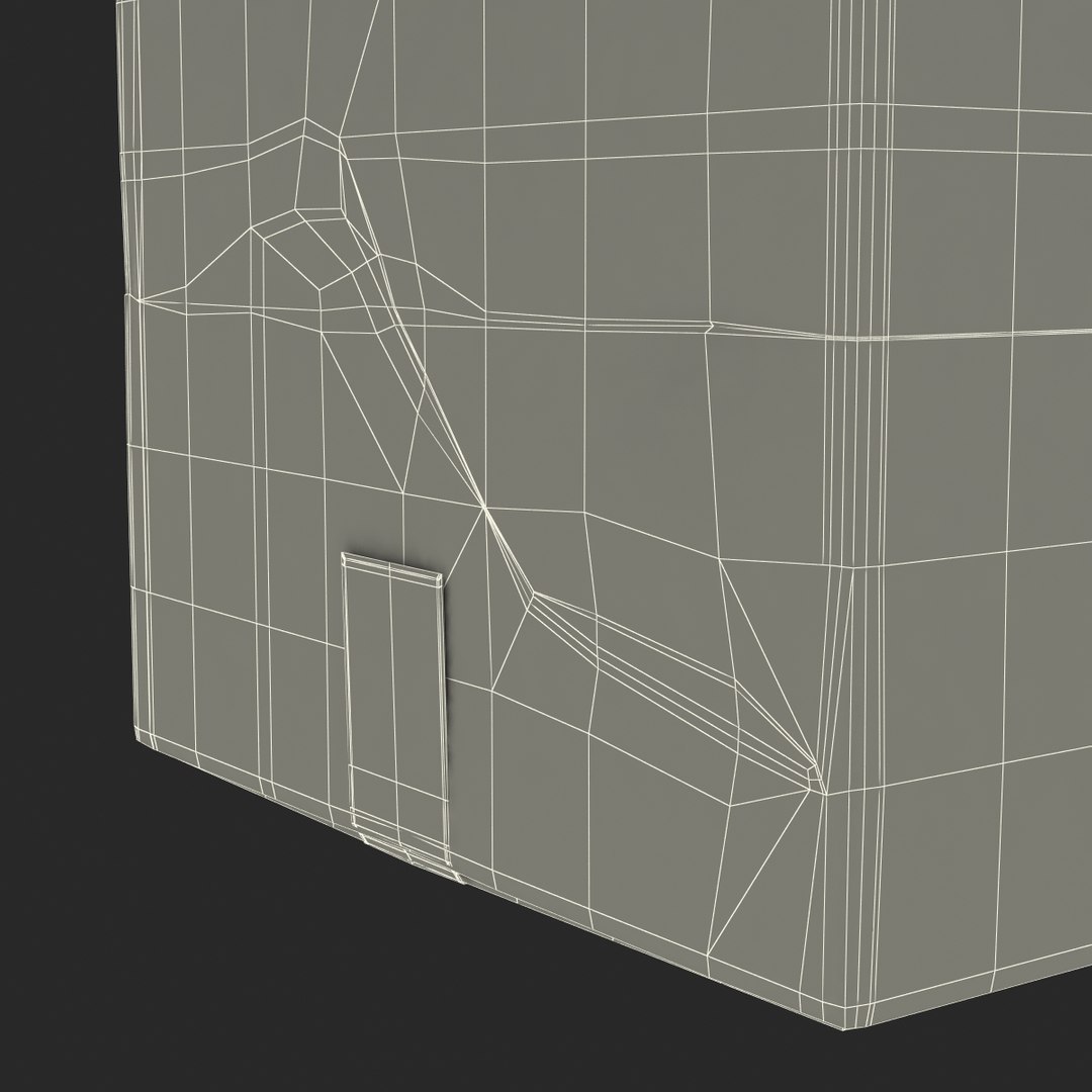 3d open cardboard box