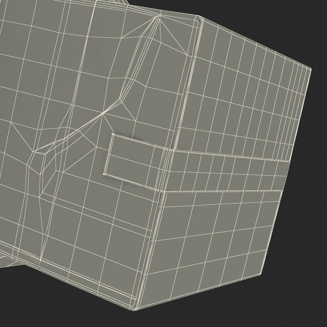 3d open cardboard box