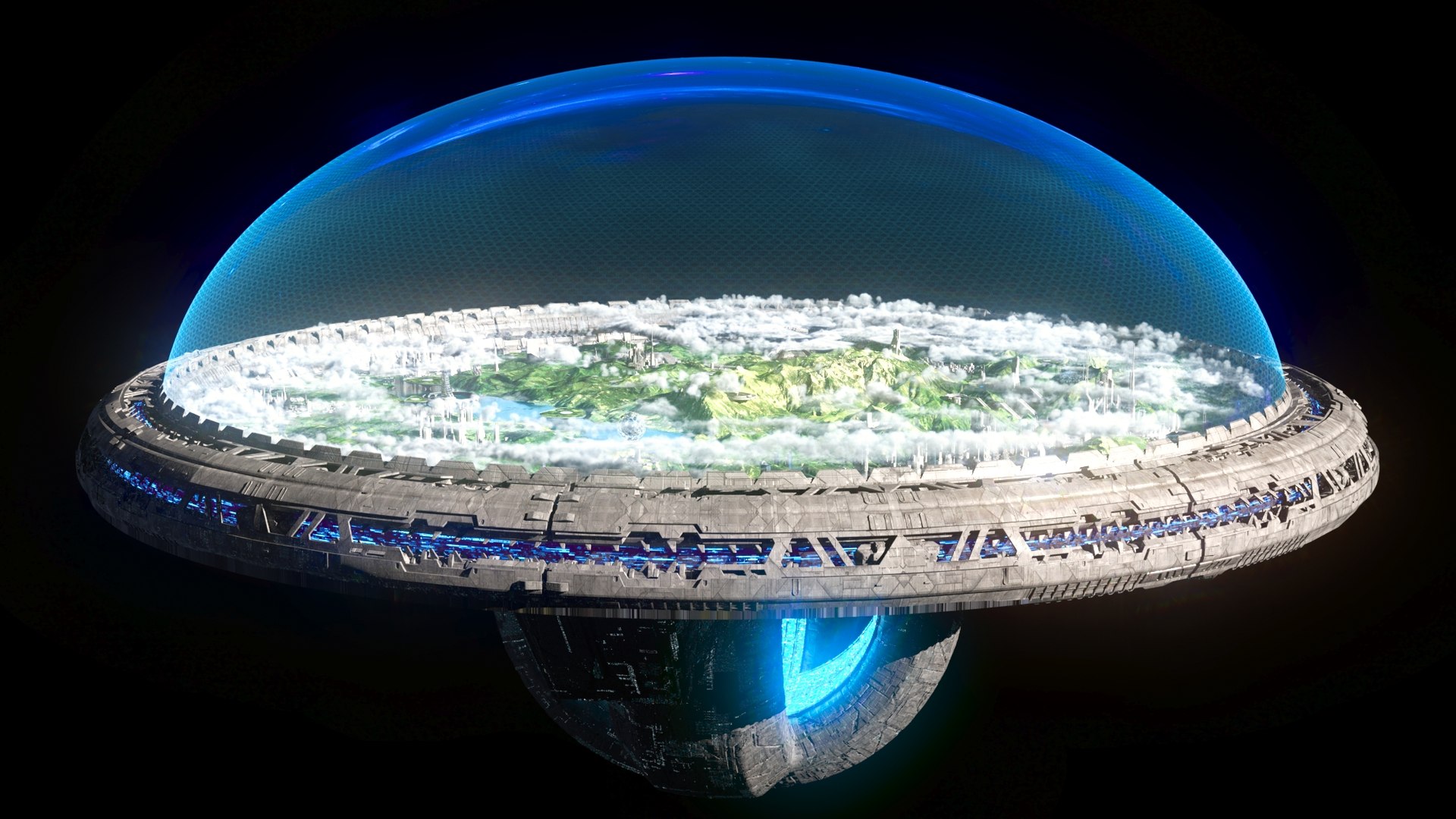 Sci-fi Ring Space Station 3D Model - TurboSquid 1786844