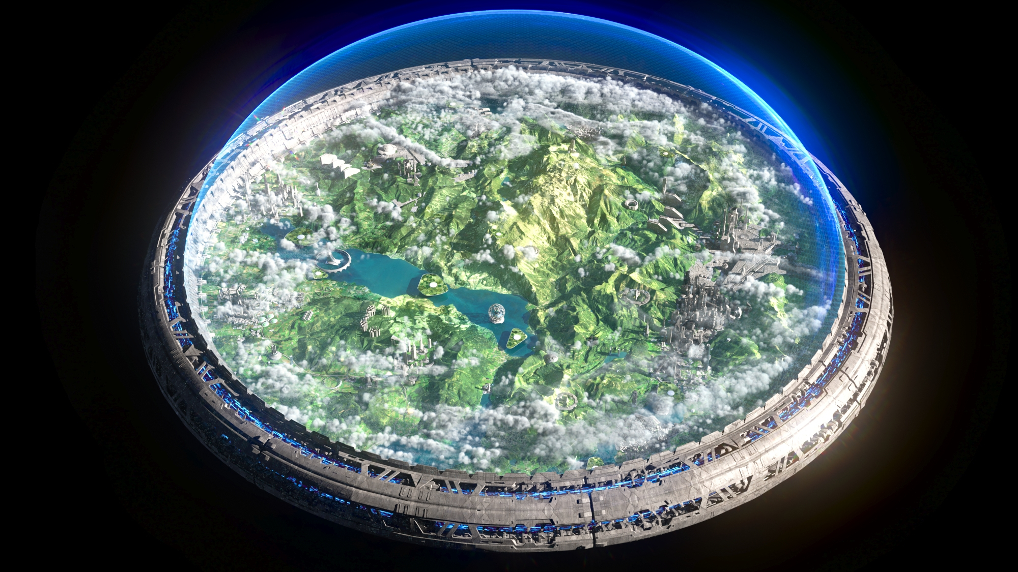 Sci-Fi-Ring-Raumstation 3D-Modell - TurboSquid 1786844