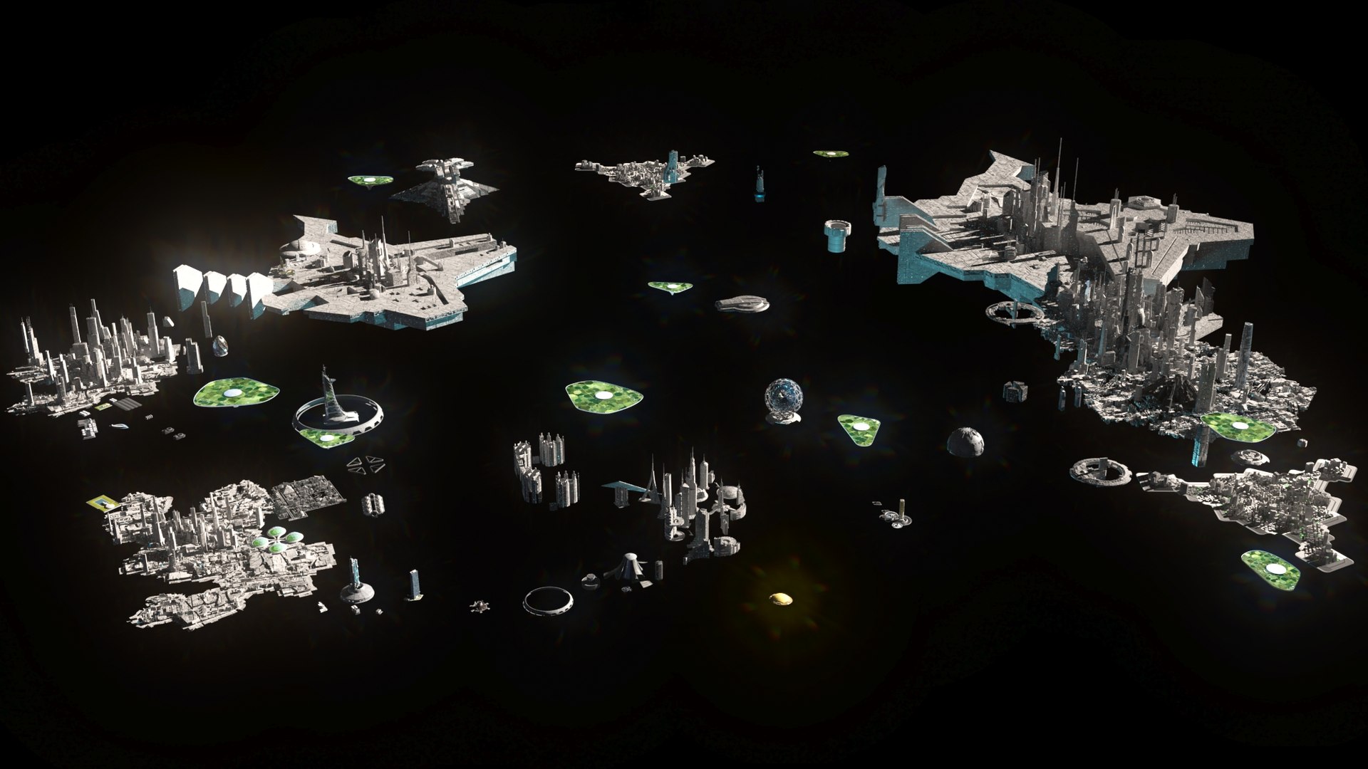 Sci-fi Ring Space Station 3D Model - TurboSquid 1786844