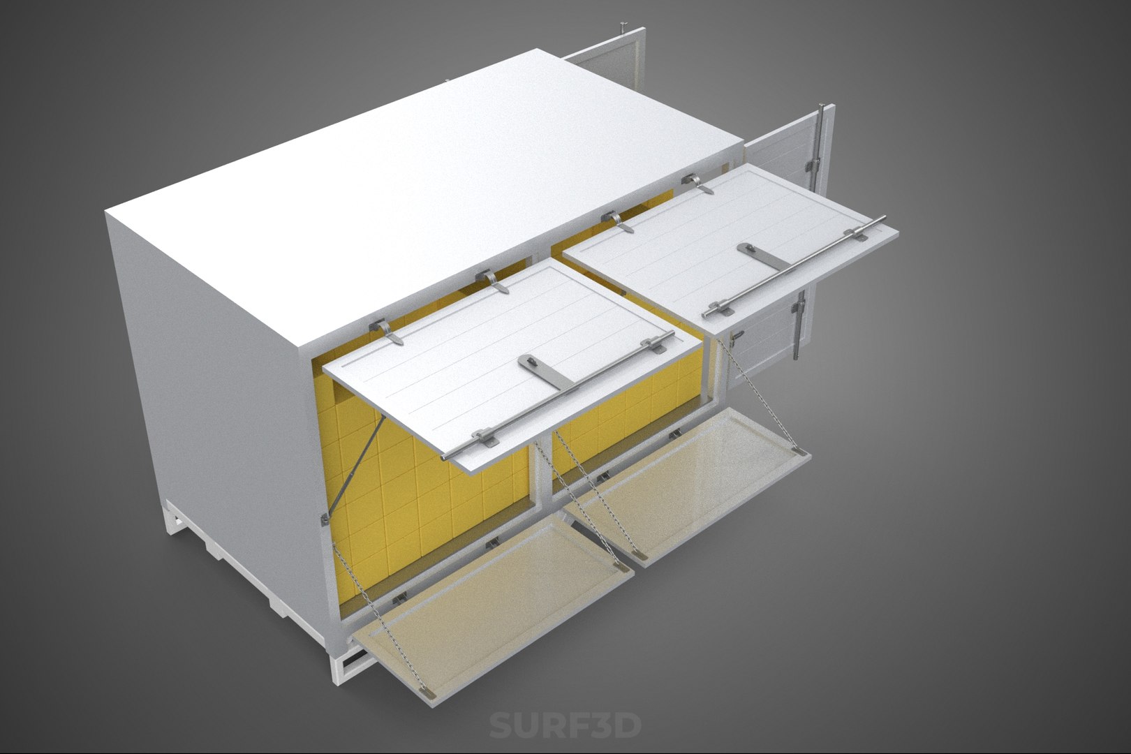 3D BOX TRUCK PICKUP LORRY CARGO FREIGHT CUBE VAN BOXES DELIVERY CAR ...