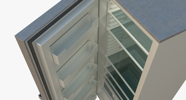 3d fridge interior blender model