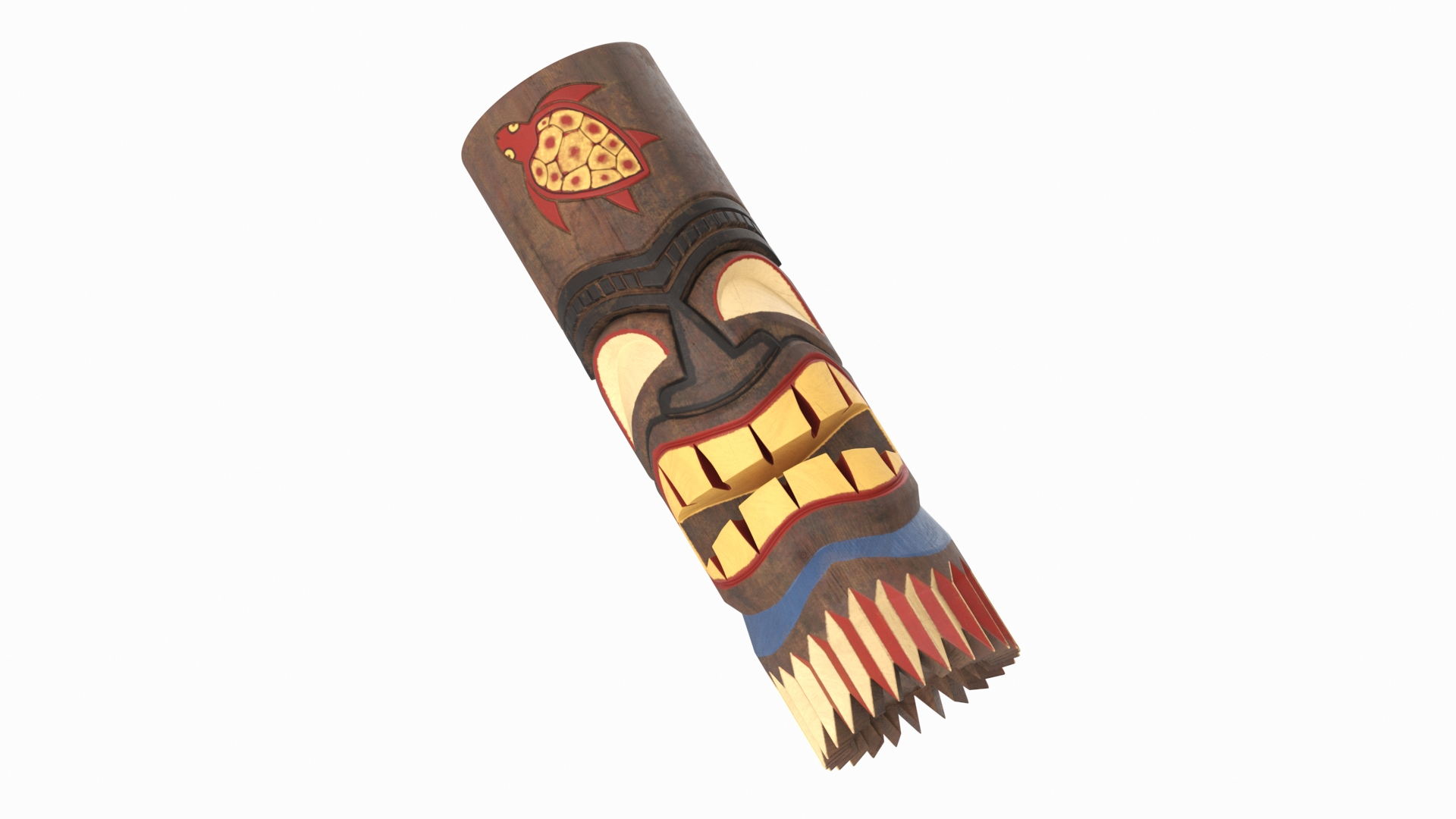 Carved Totem Pole With Tiki Face 3D - TurboSquid 2430273