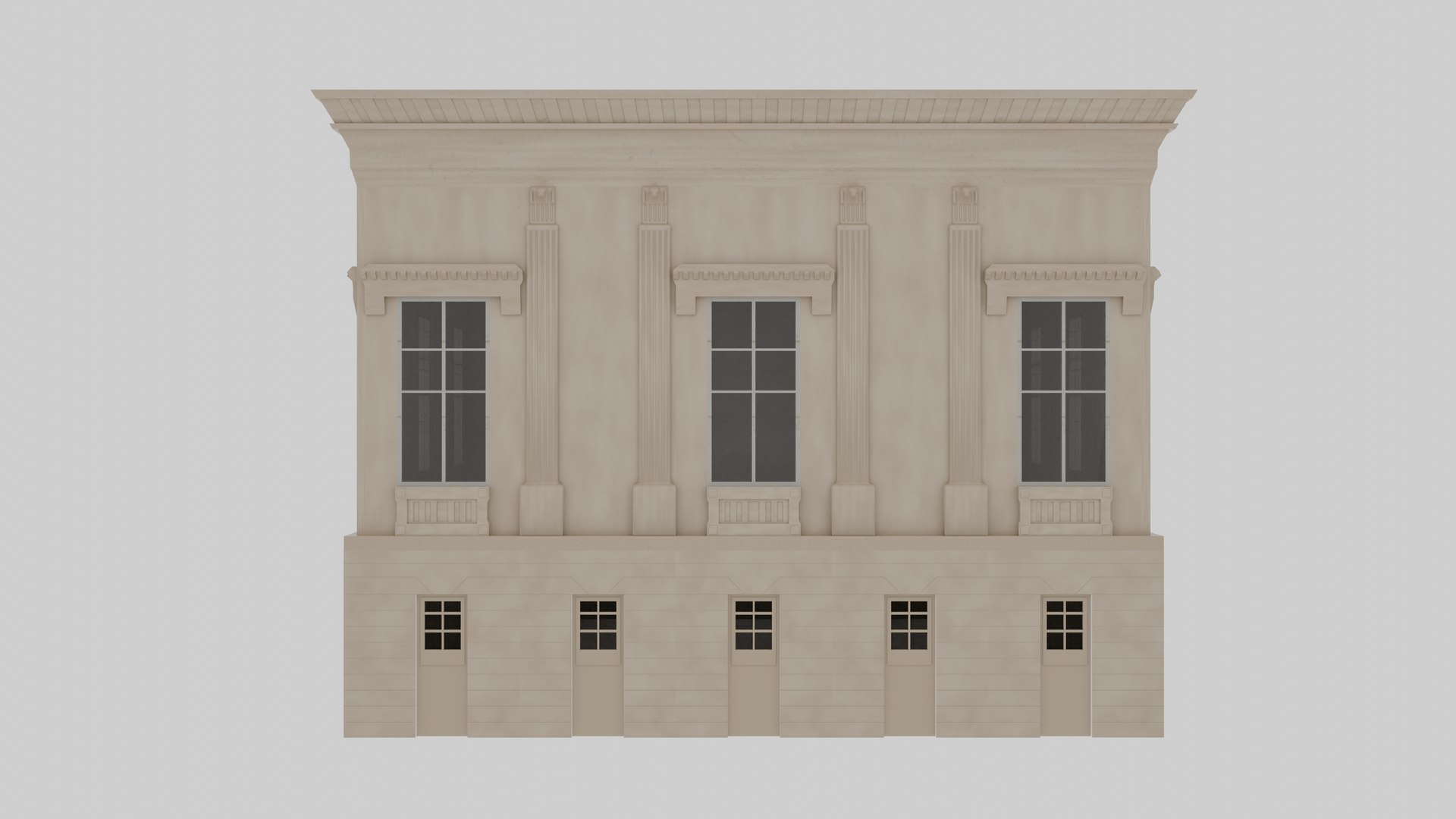 Low Poly Classical Building 3D Model - TurboSquid 2038958