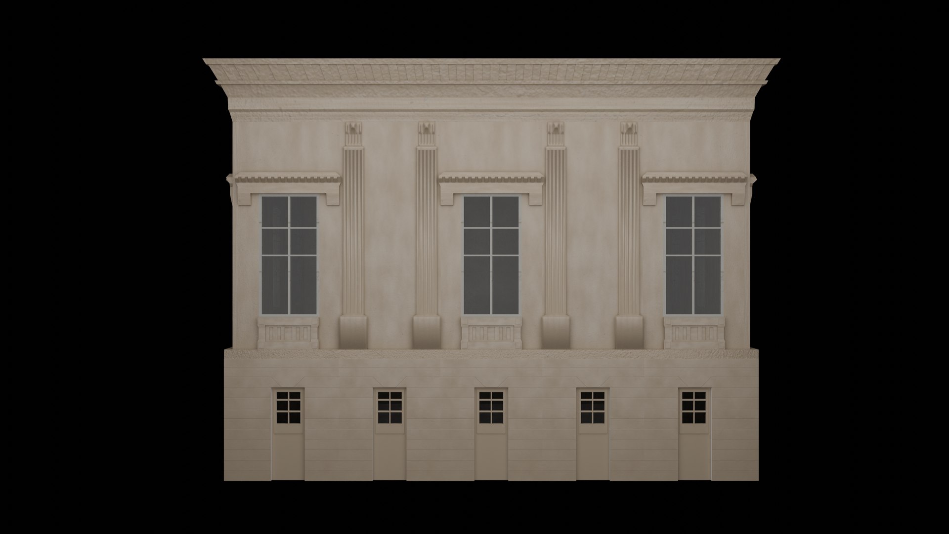 Low Poly Classical Building 3D Model - TurboSquid 2038958