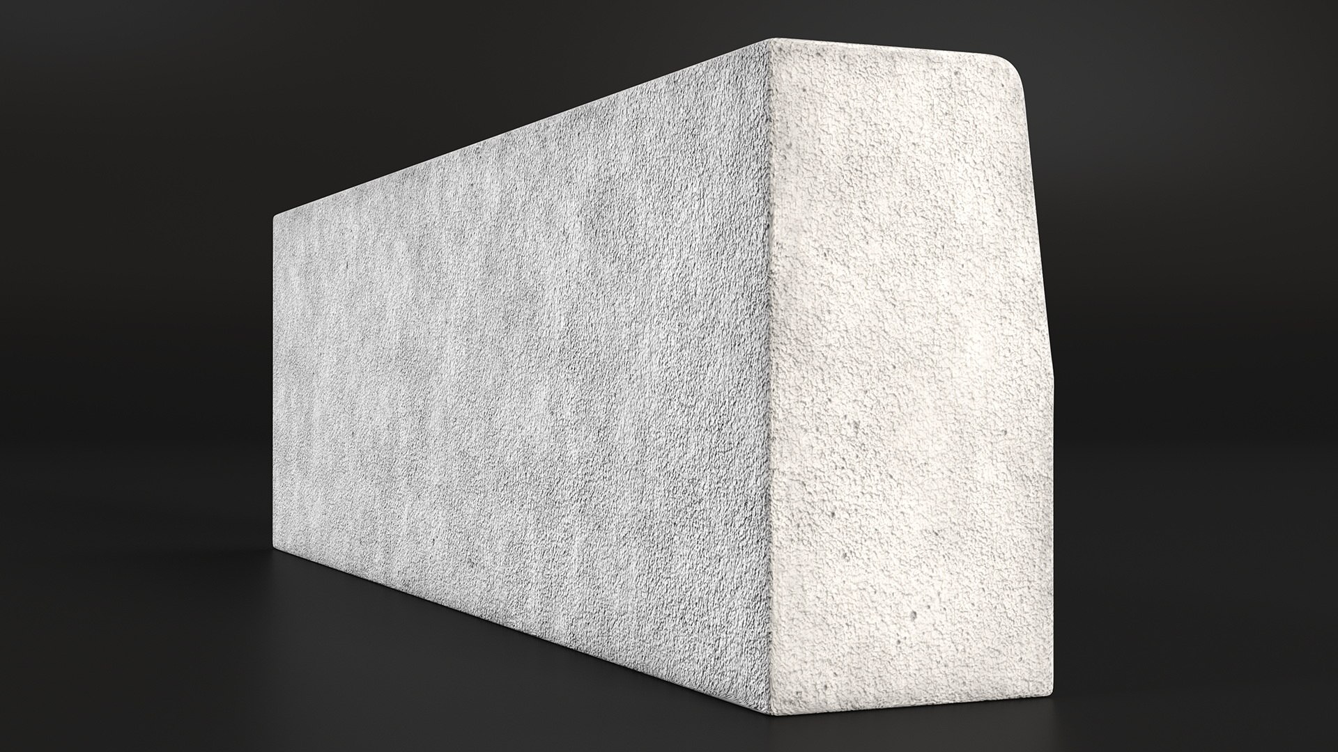 3D Model Concrete Curb 1m - TurboSquid 2028873