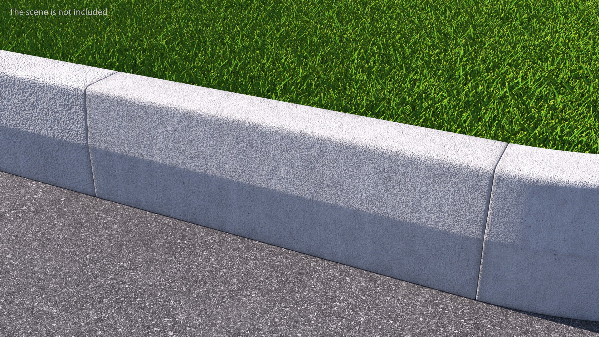 3D Model Concrete Curb 1m - TurboSquid 2028873