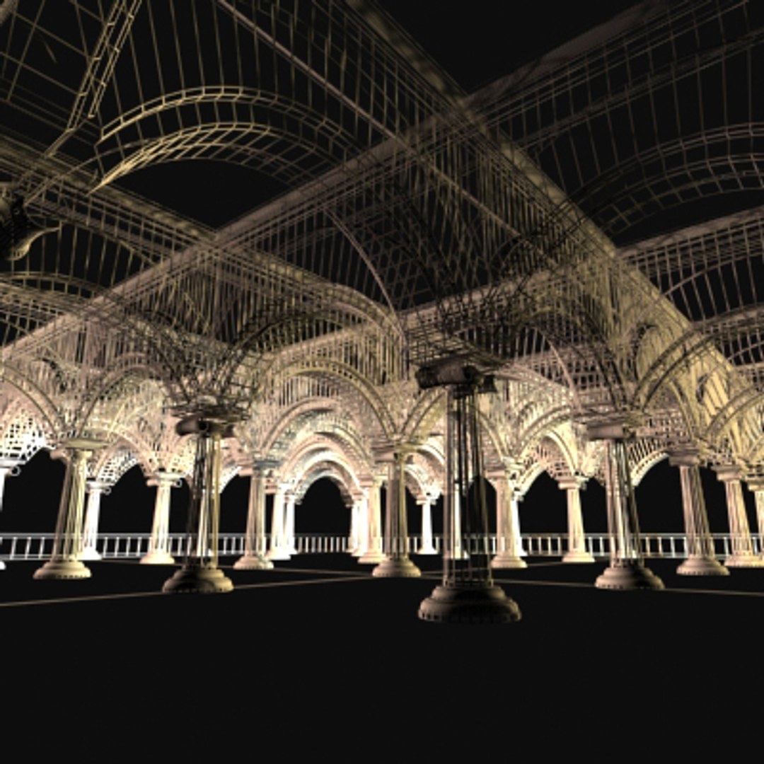 Columned Terrace 3d Model