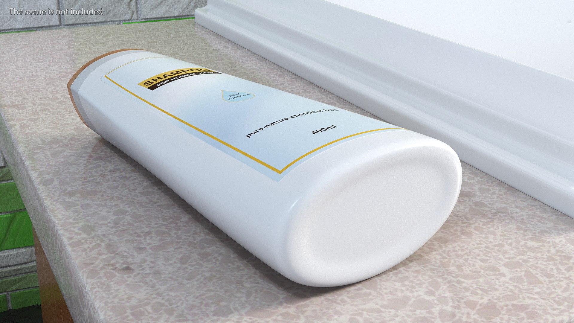 Shampoo Bottle Triangle Long Shape 400ml 3D Model - TurboSquid 2172235