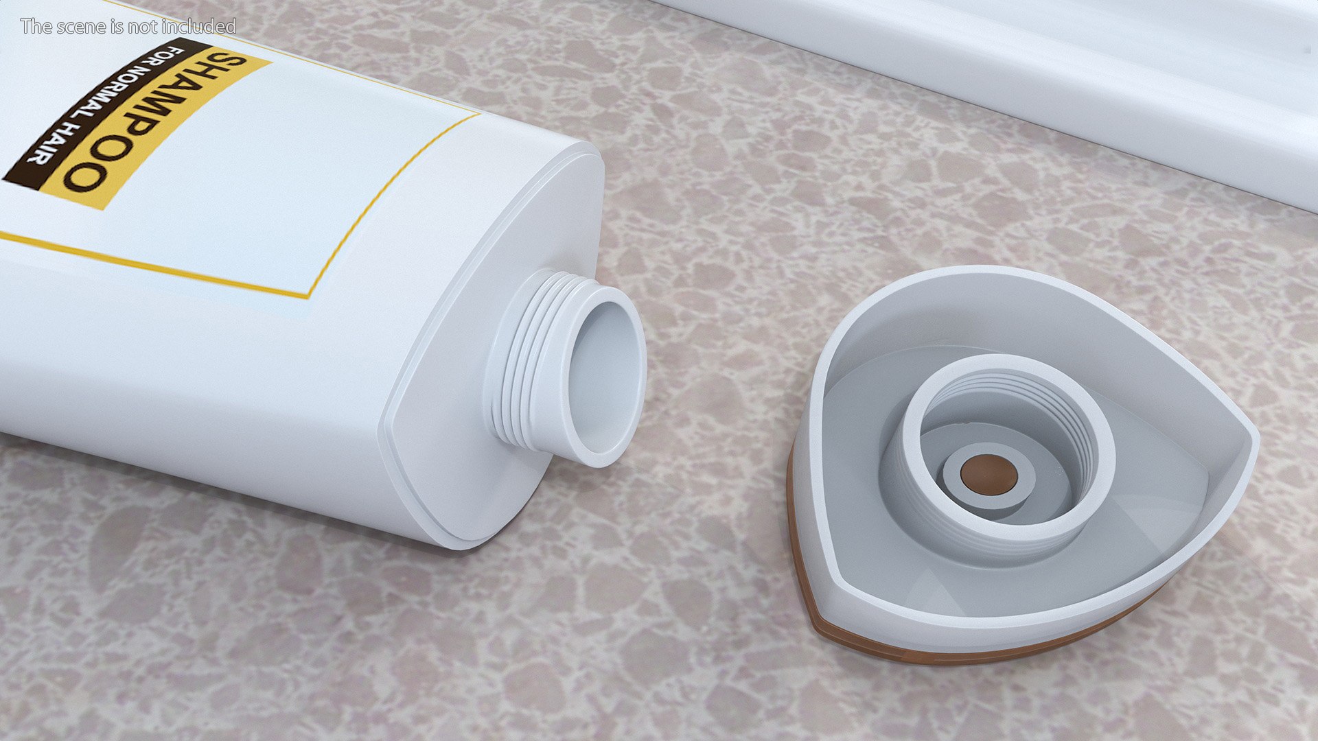 Shampoo Bottle Triangle Long Shape 400ml 3D Model - TurboSquid 2172235