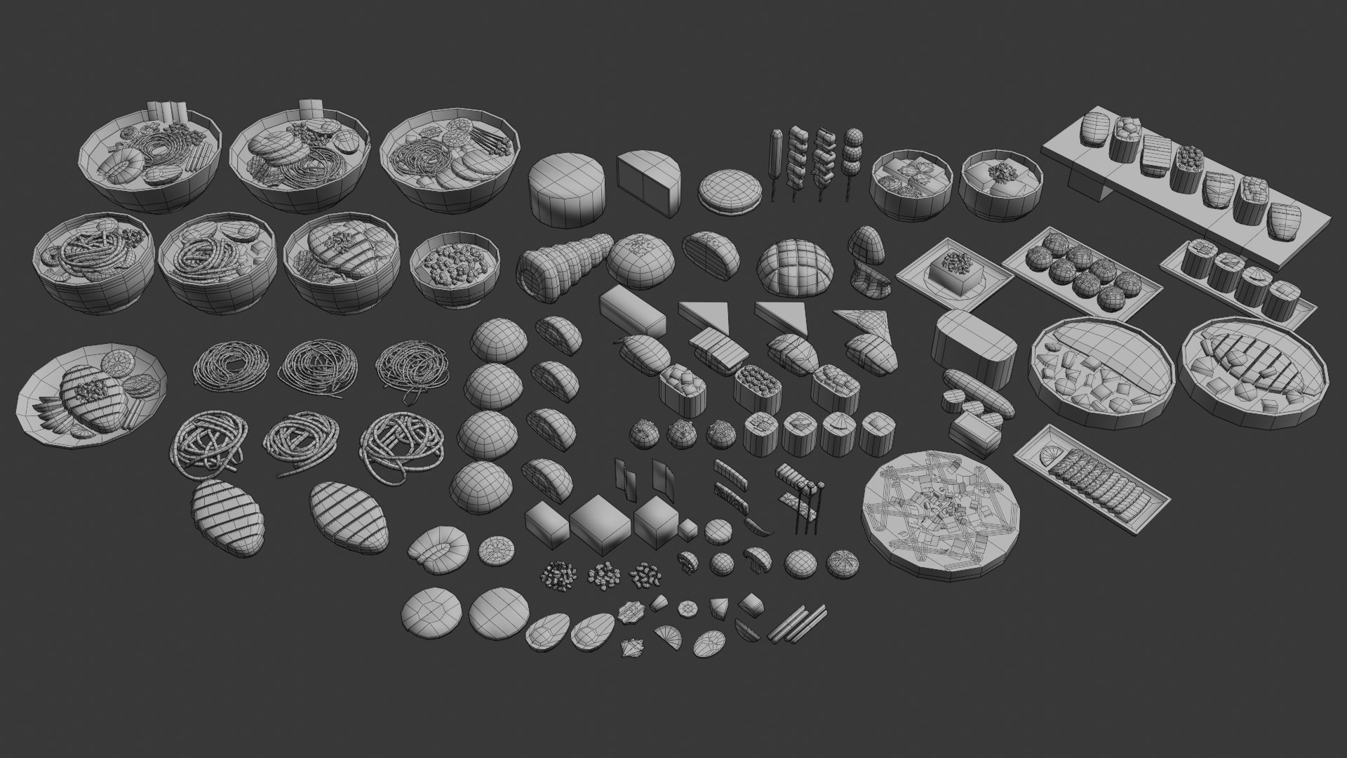 3D Low Poly Japanese Food Pack Model - TurboSquid 2393286