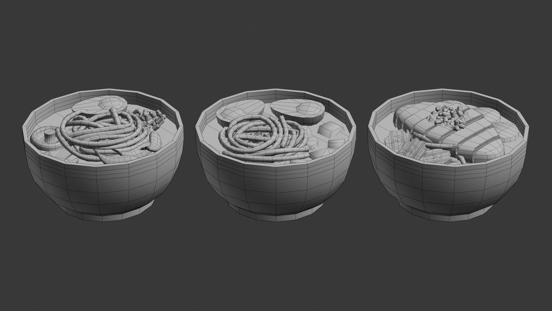 3D Low Poly Japanese Food Pack Model - TurboSquid 2393286