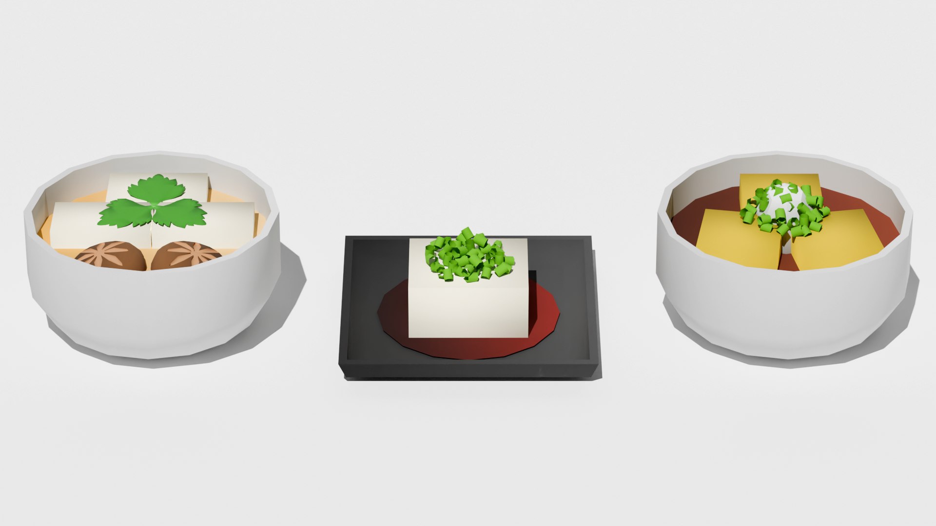 3D Low Poly Japanese Food Pack Model - TurboSquid 2393286