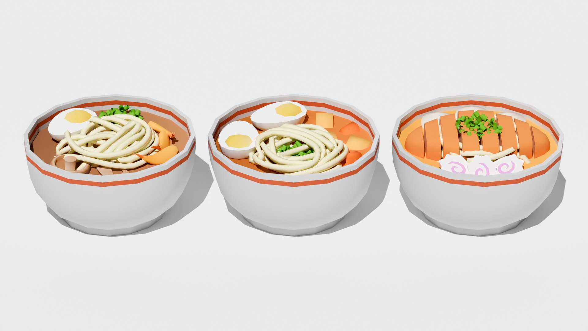 3D Low Poly Japanese Food Pack Model - TurboSquid 2393286