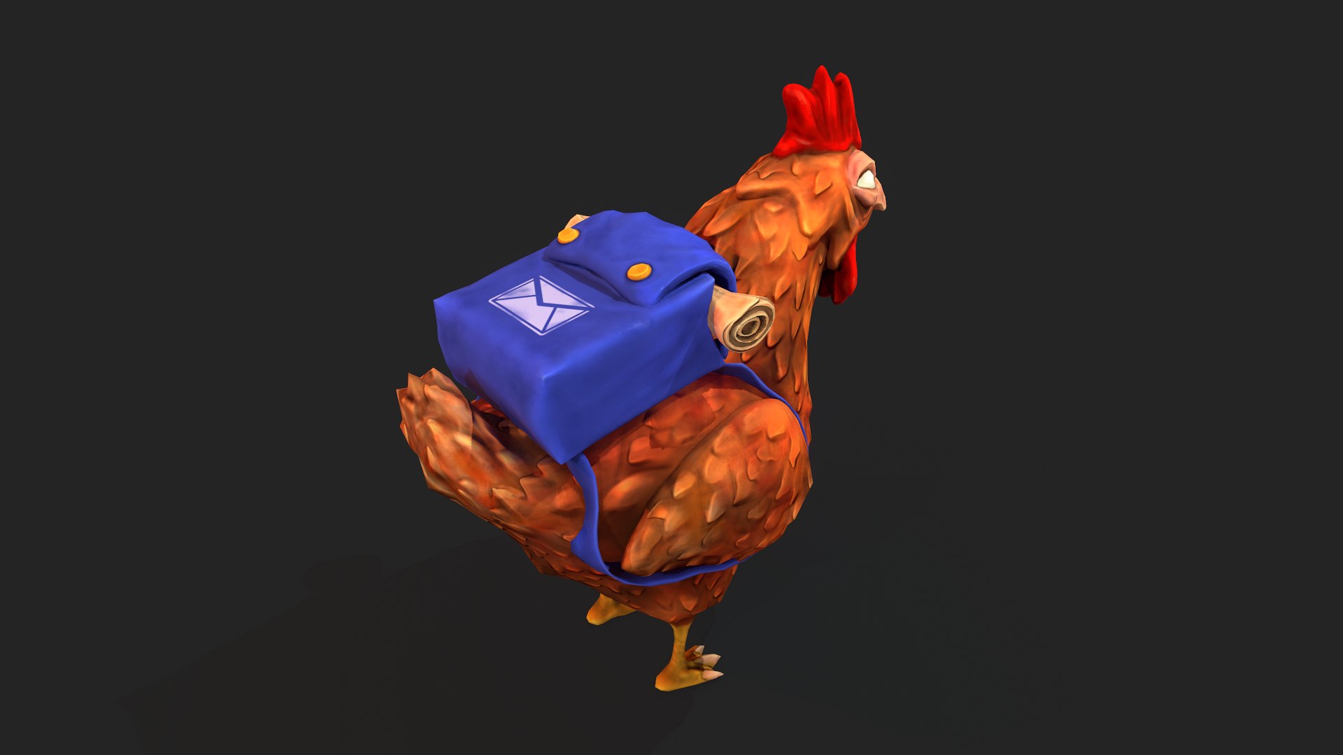 Stylized Chicken Mailman 3D Model - TurboSquid 1656167