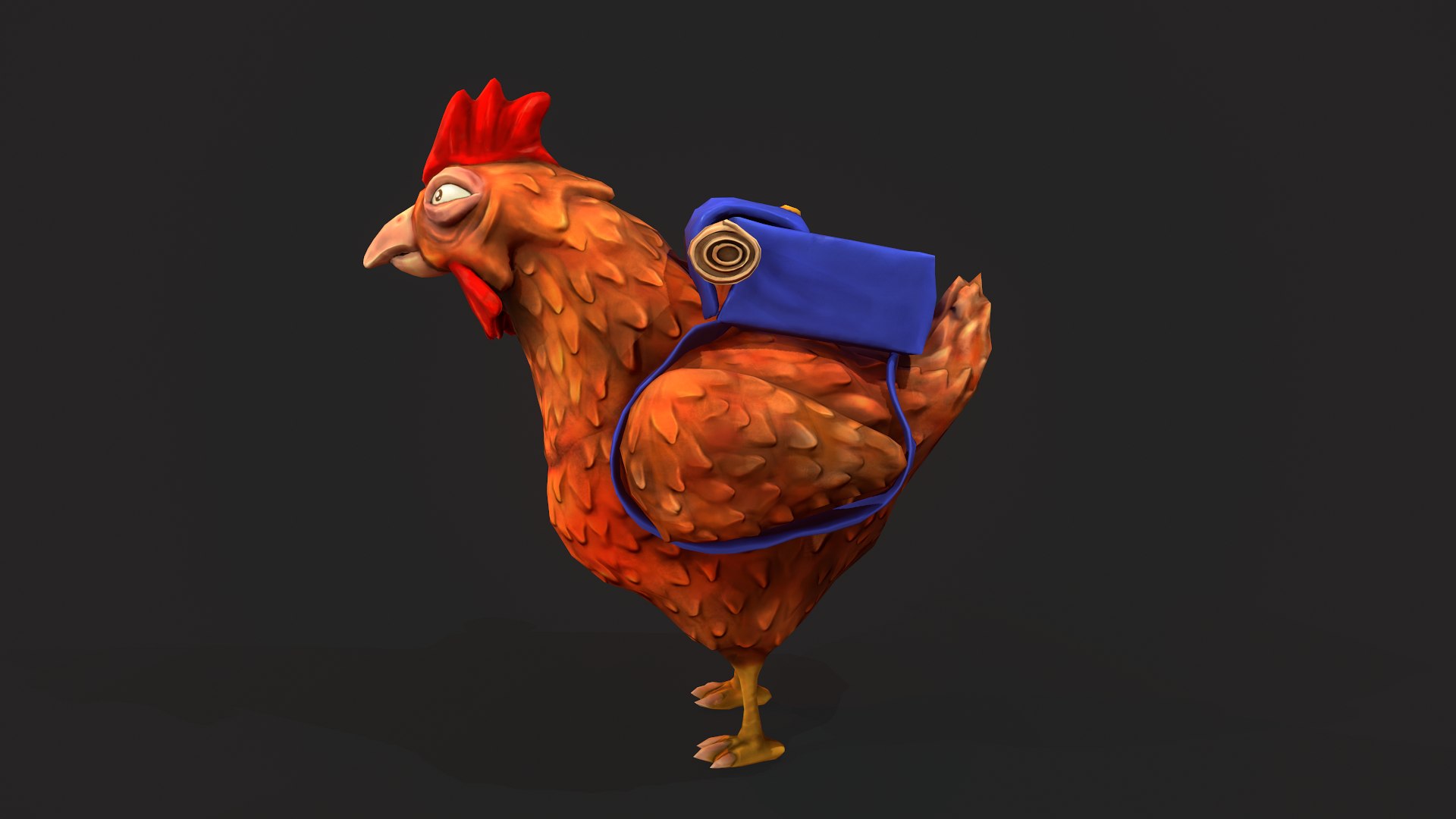 Stylized Chicken Mailman 3D Model - TurboSquid 1656167