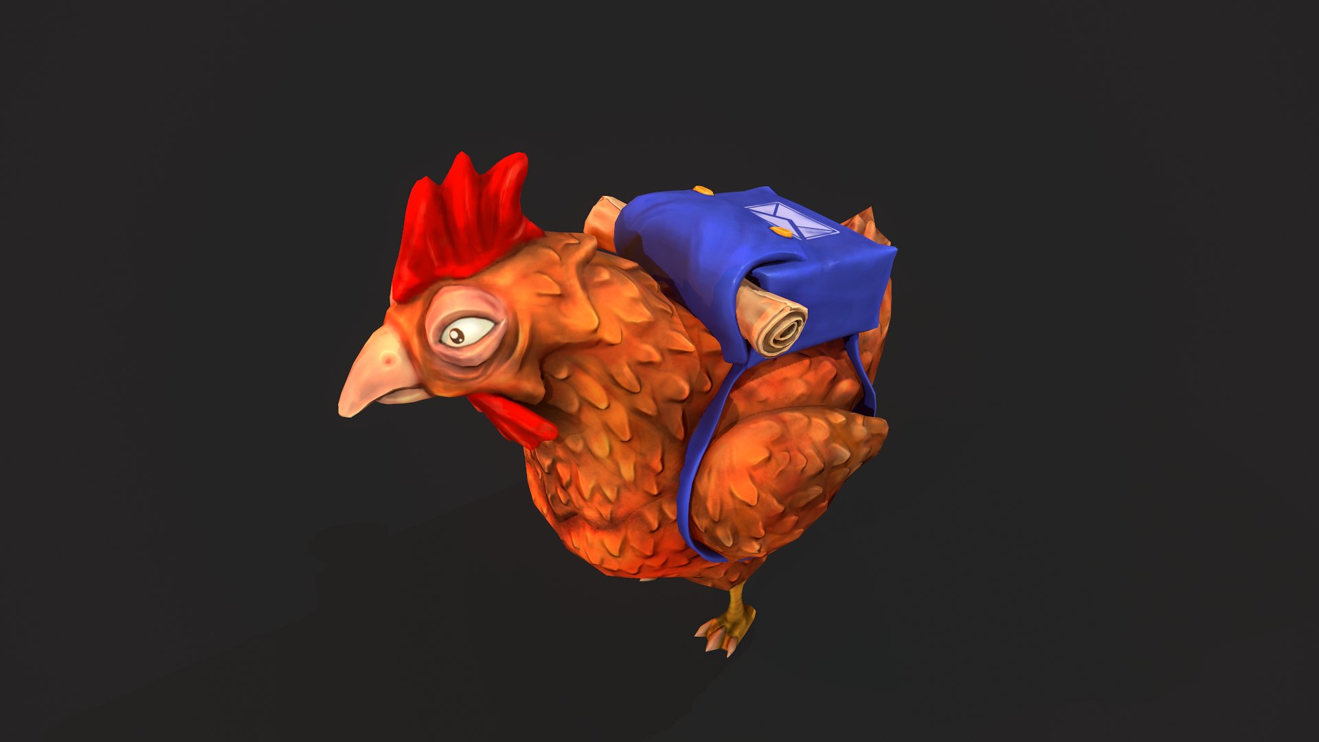 Stylized Chicken Mailman 3D Model - TurboSquid 1656167