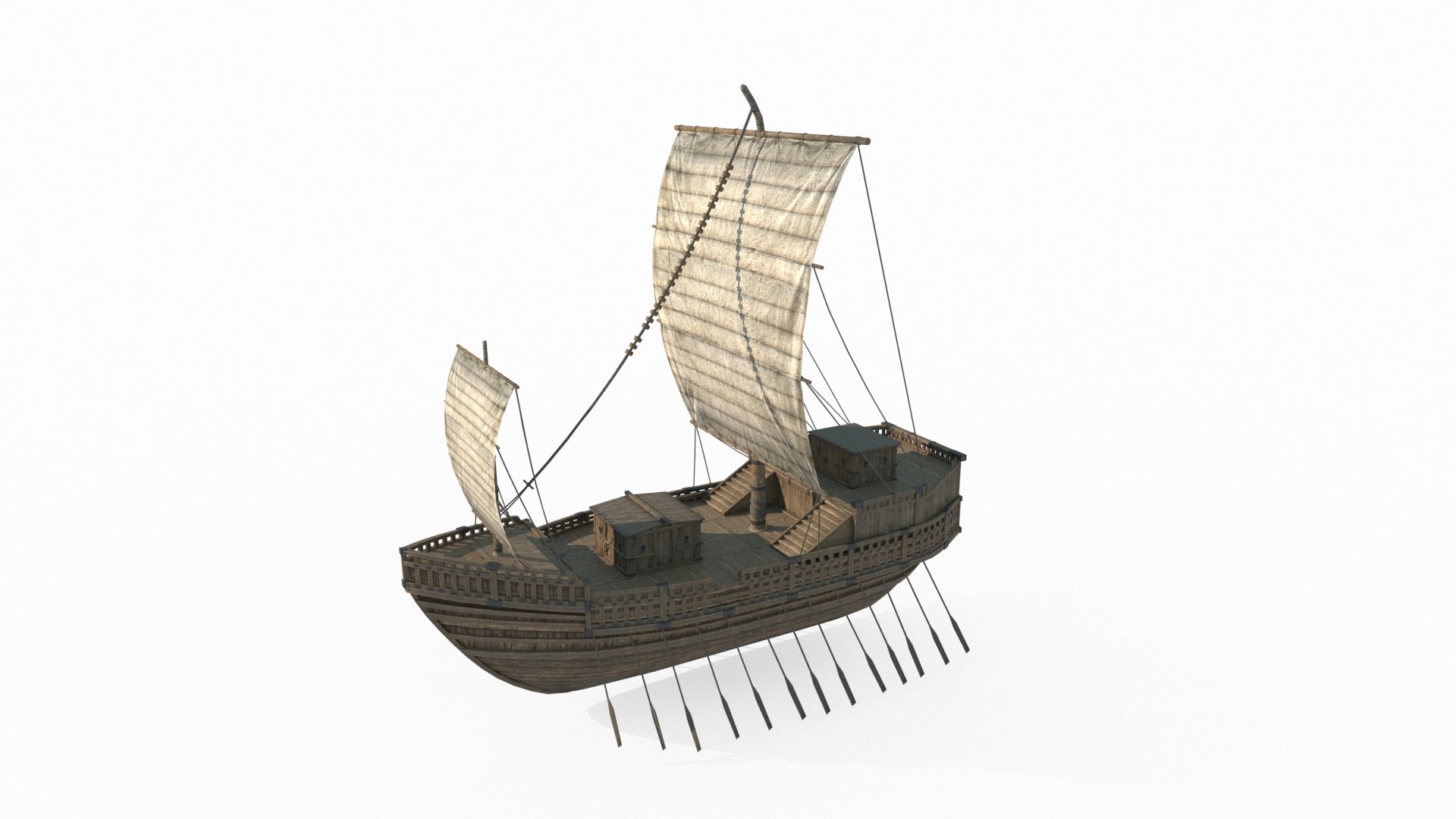 Ancient large sailboats 3D model - TurboSquid 2125104